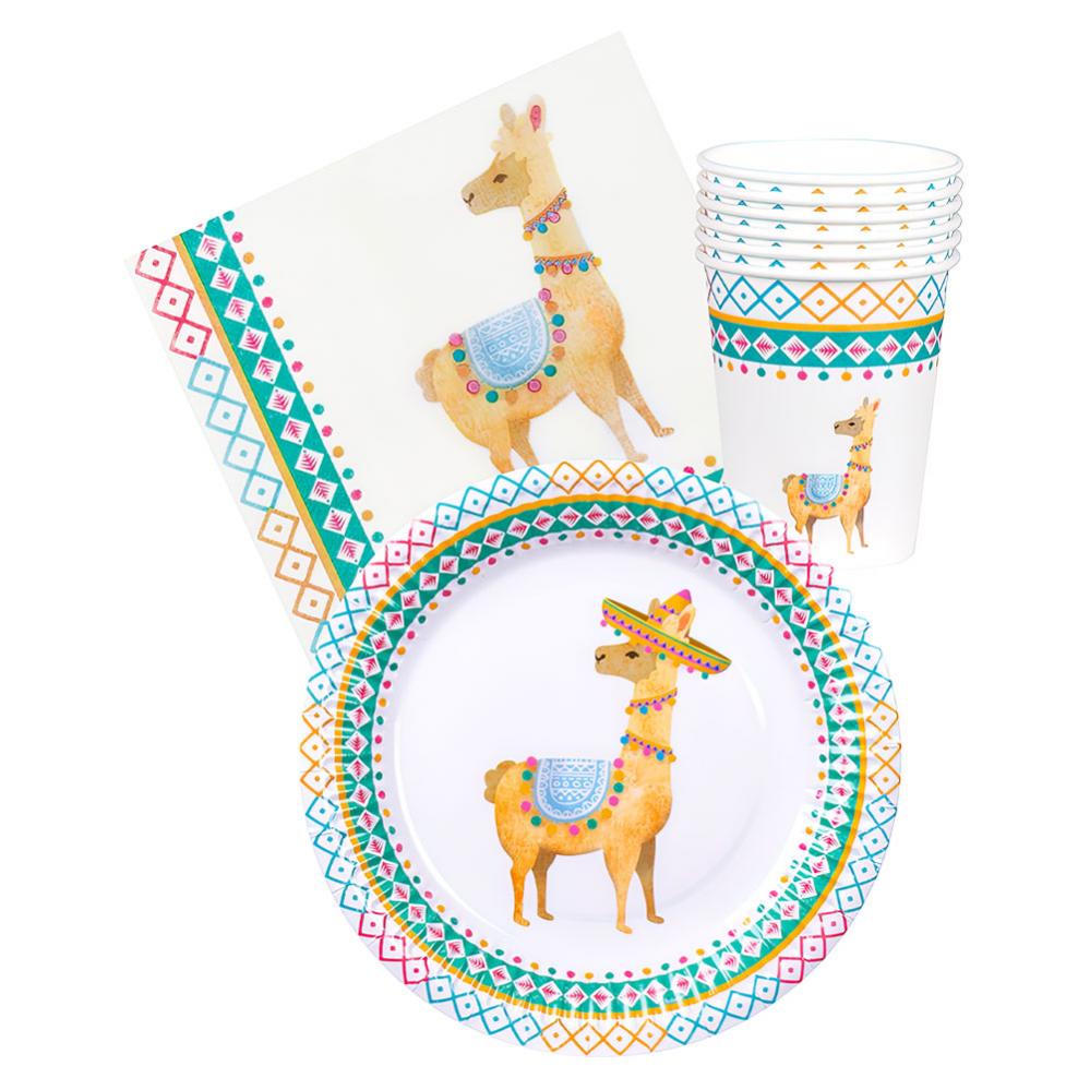 Borddækning Sæt Lamaer - Partyhallen.dk