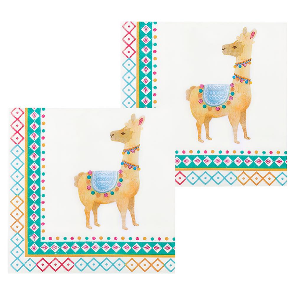 Borddækning Sæt Lamaer - Partyhallen.dk