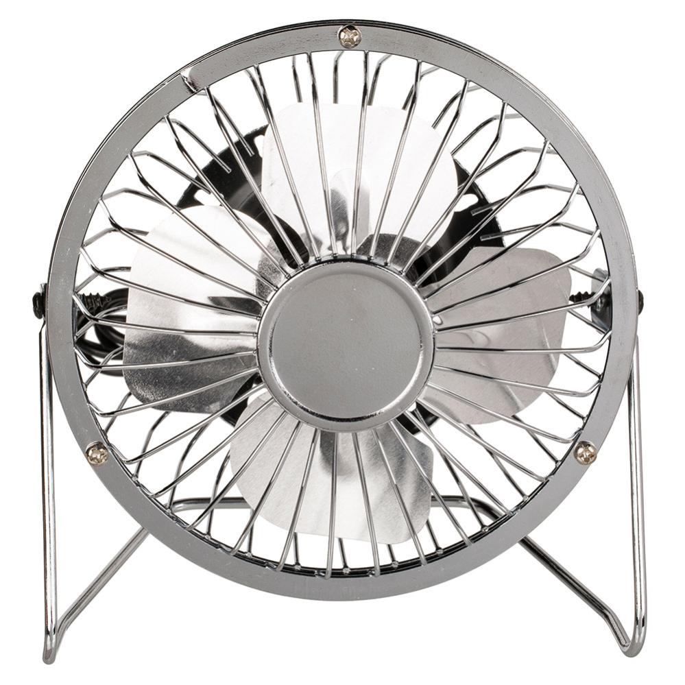 Liten USB Bordventilator Metal Krom - Partyhallen.dk